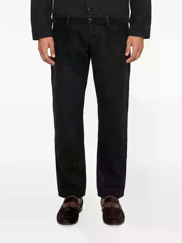 You Must Create Files Corduroy-panelled Straight-leg Trousers