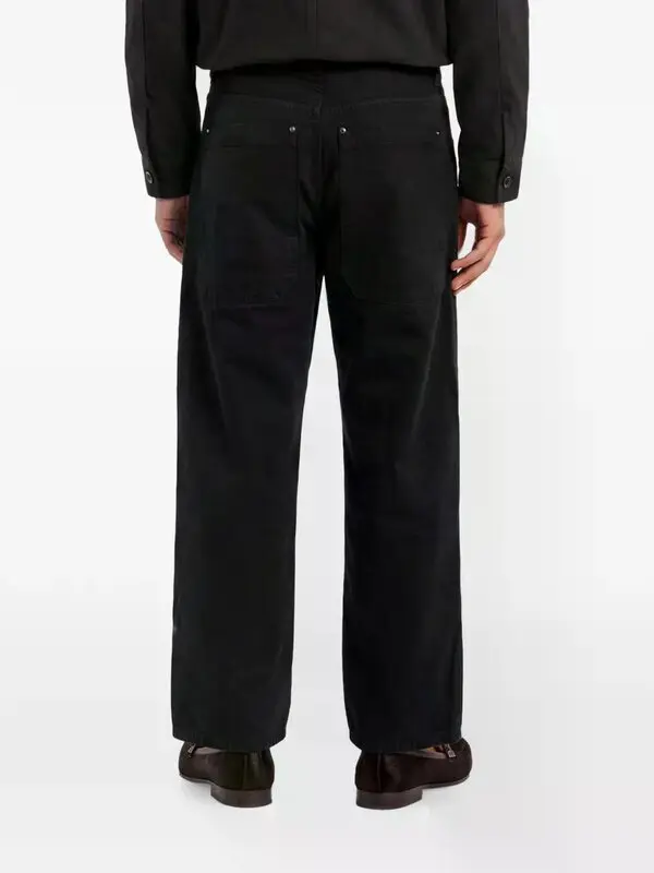You Must Create Files Corduroy-panelled Straight-leg Trousers