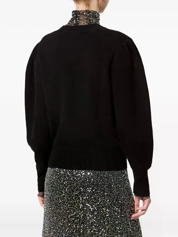Isabel Marant Étoile Logo-embroidered Puff-sleeve Sweater