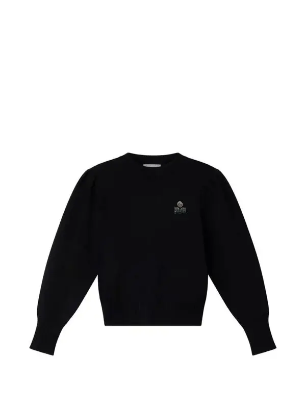 Isabel Marant Étoile Logo-embroidered Puff-sleeve Sweater - Black