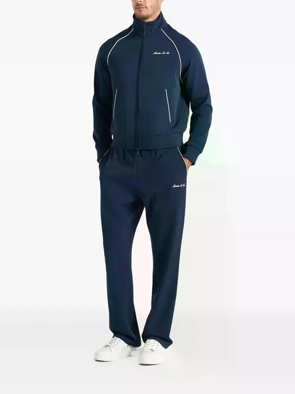Manière De Voir Signature Piped Track Pants Dark Navy