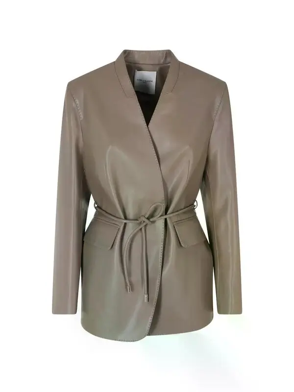 ISABELLE BLANCHE Belted Double-breasted Blazer