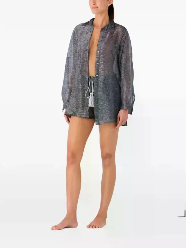 PALMACEA Irene Metallic Shorts - Grey