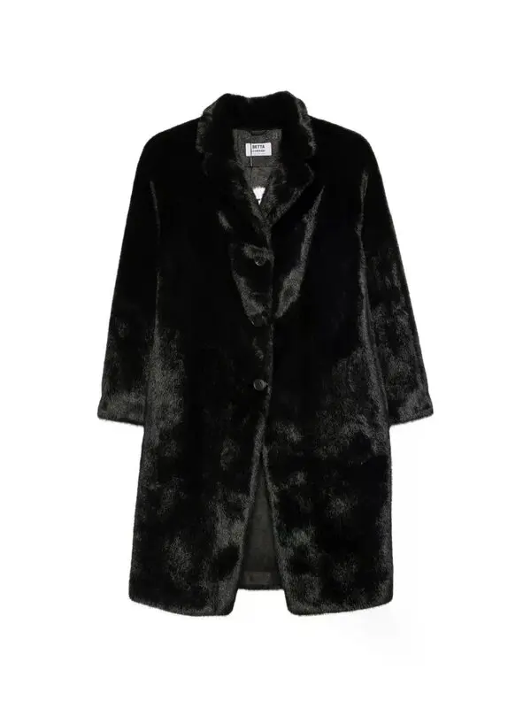 BETTA CORRADI Faux-fur Notch-lapel Coat