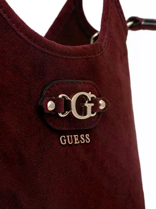 Guess Mini Samantha Logo-plaque Shoulder Bag - Red