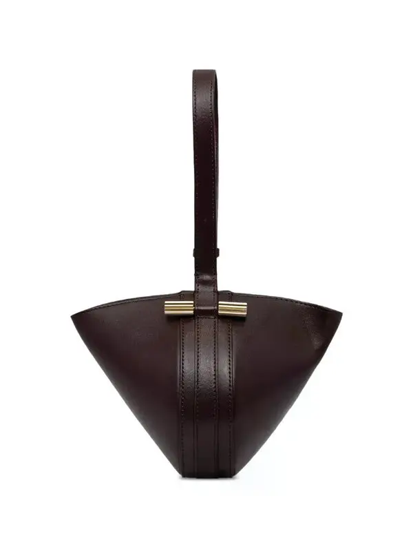 Victoria Beckham Portofino Dia Ribbed-hardware Tote Bag - Brown