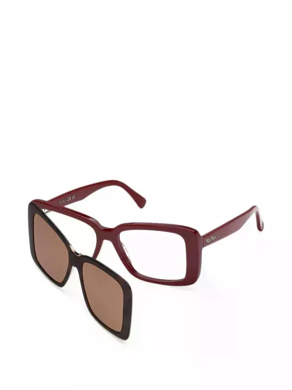 Max Mara Rectangle-frame Clip-on Glasses