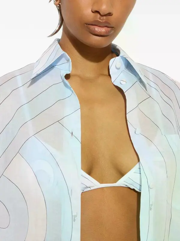 Emilio Pucci Iride Print Muslin Shirt