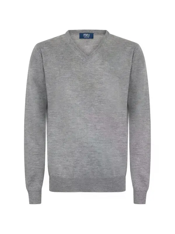 Fedeli V-neck Knitted T-shirt