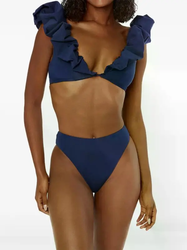 MAYGEL CORONEL Cressa Ruffled Bikini - Blue