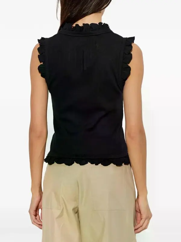 Loewe Ribbed Top With Ruffles