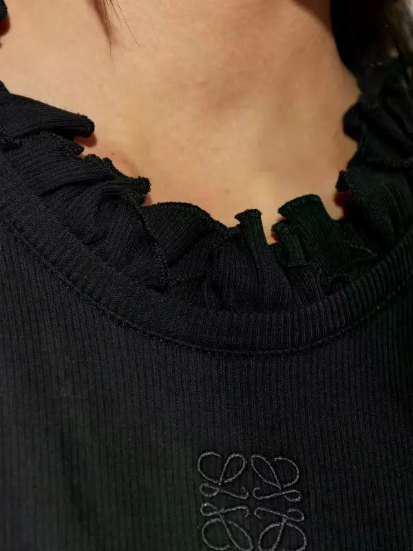 Loewe Ruffled Ribbed Top