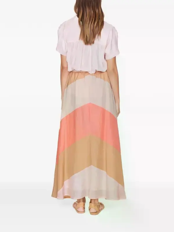 Xirena Amelia Chevron-motif Long Skirt