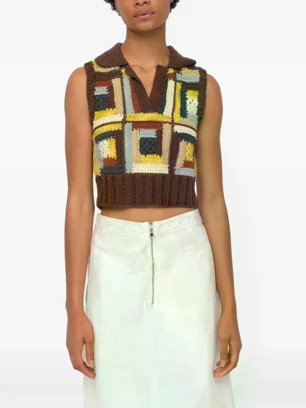 Sea Agnes Crochet Sweater Vest
