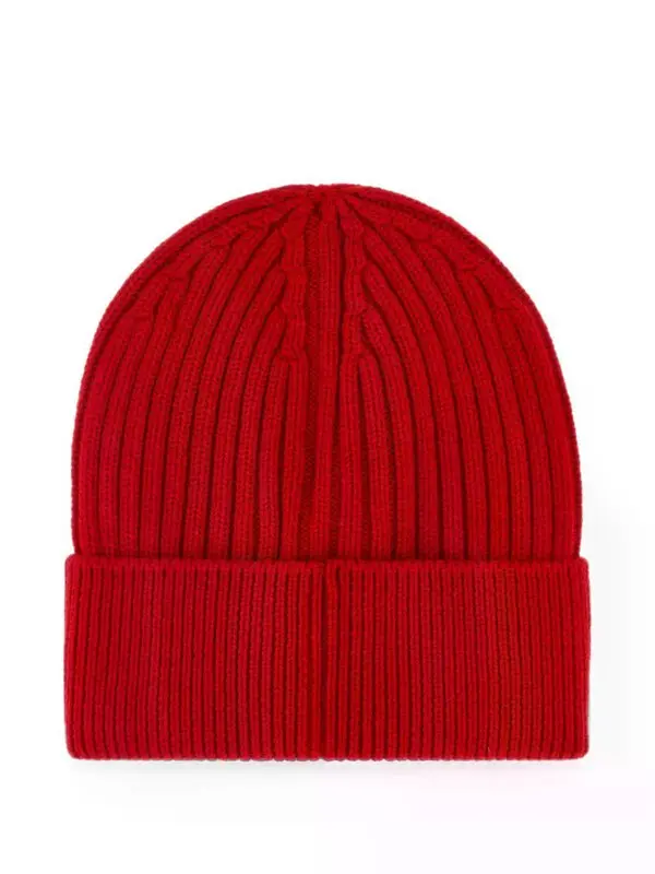 Moncler Logo-appliqué Beanie - Red