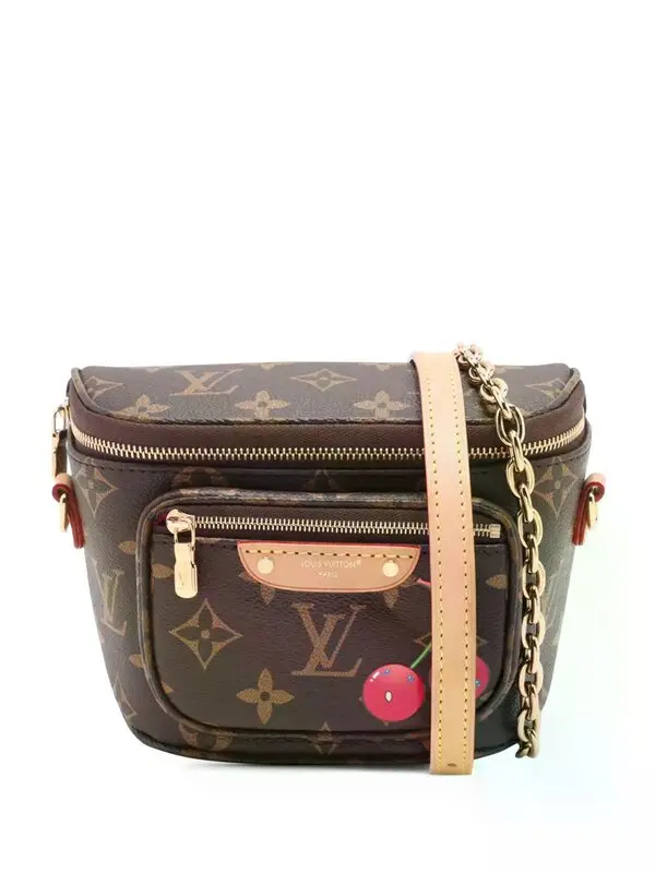 LOUIS VUITTON 2021-2026 Takashi Murakami Monogram Cherry Mini Bumbag Satchel - Brown