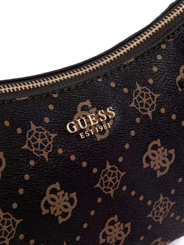 Guess Allegra Monogram-print Knotted Shoulder Bag