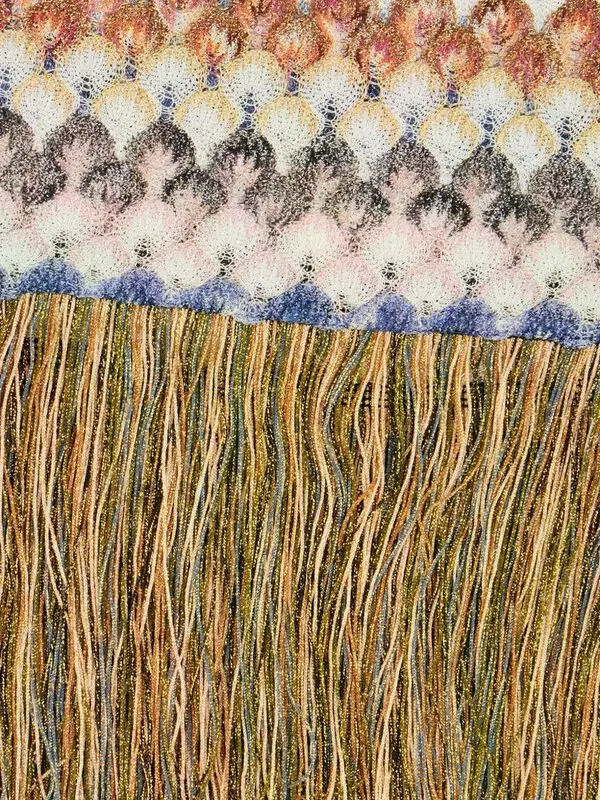 Missoni Zigzag-knit Fringed Scarf