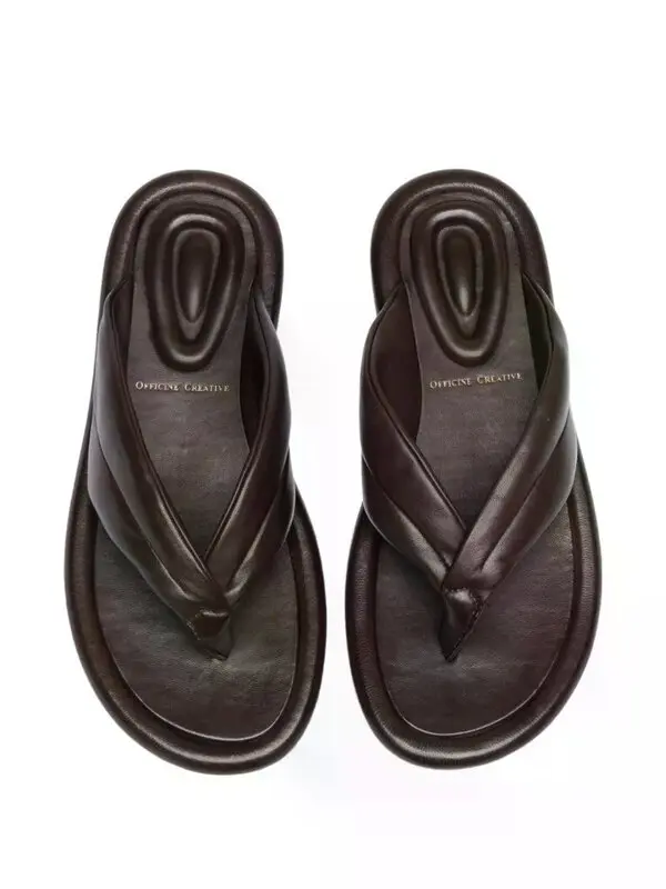 Officine Creative Estens 112 Padded Leather Sandals - Brown