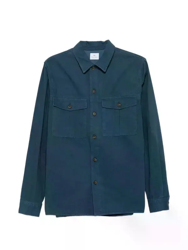 Paul Smith Organic-cotton Shirt Jacket - Blue