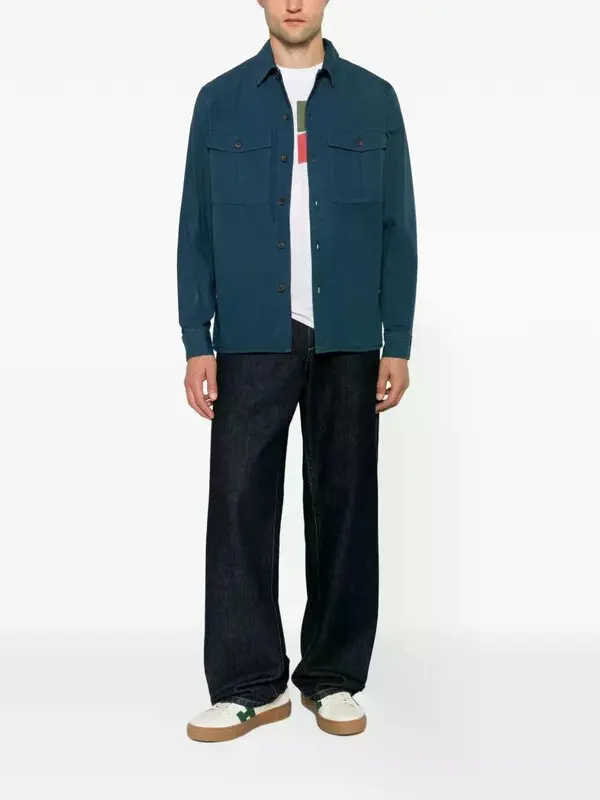 Paul Smith Organic-cotton Shirt Jacket - Blue