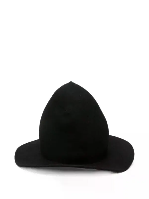 Yohji Yamamoto Pointed-crown Wide-brim Hat - Black