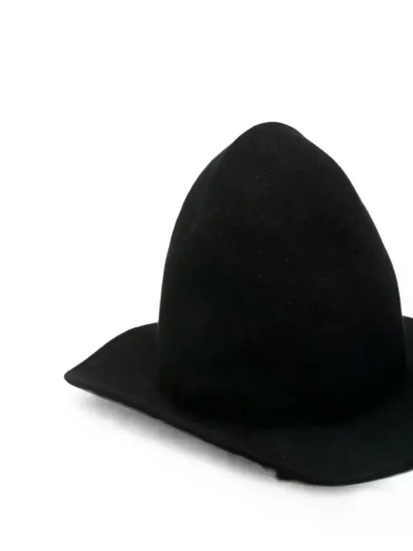 Yohji Yamamoto Pointed-crown Wide-brim Hat