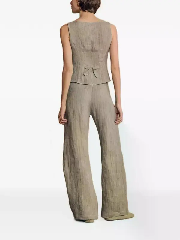 CORTANA Lupe Striped Linen Waistcoat