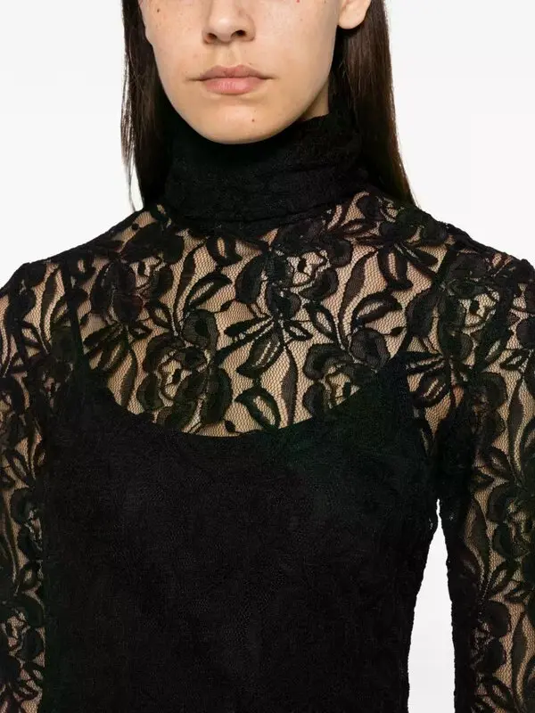 ALESSANDRO LEGORA Lace-overlay Maxi Dress