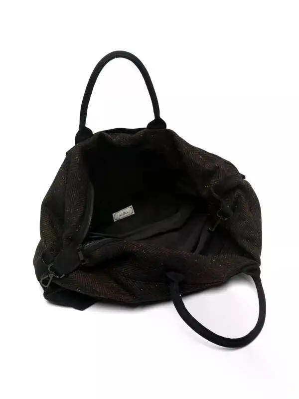 LES DEUX Herringbone-weave Wool Holdall