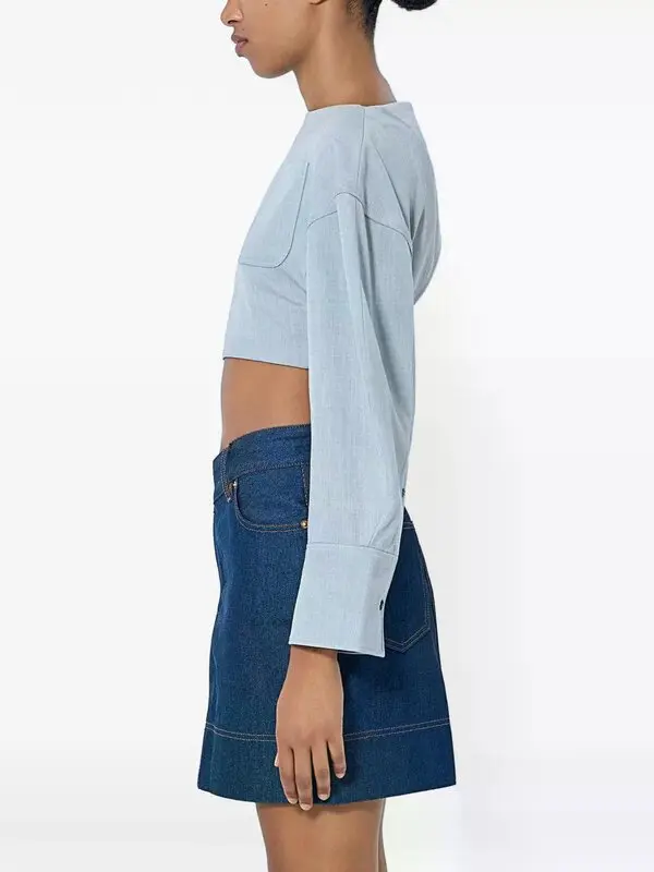 Jacquemus The Casaco Open-back Crop Top