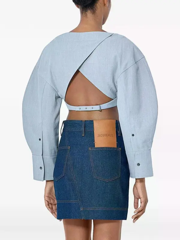 Jacquemus The Casaco Open-back Crop Top