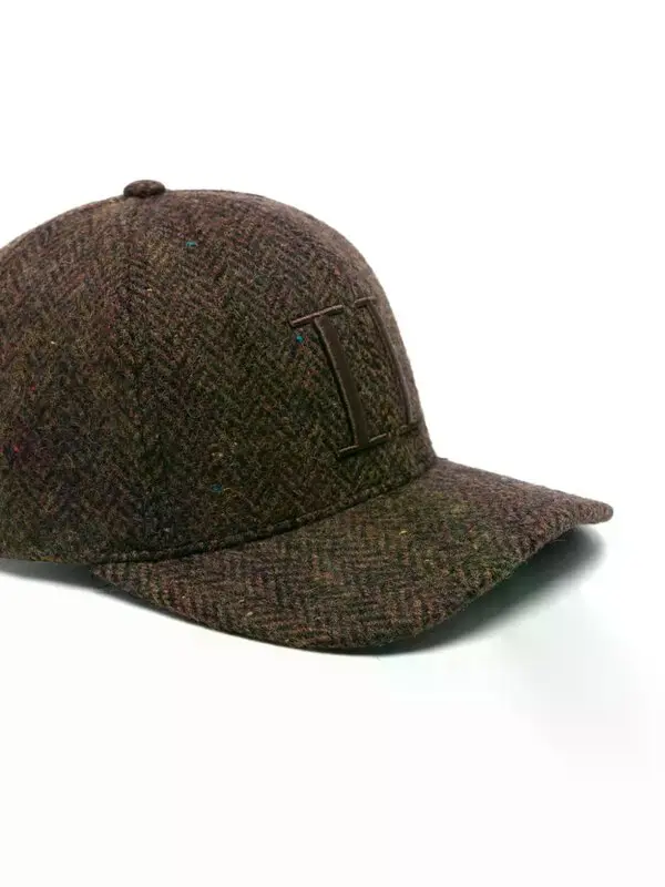 LES DEUX Herringbone-pattern Logo-embroidered Baseball Cap