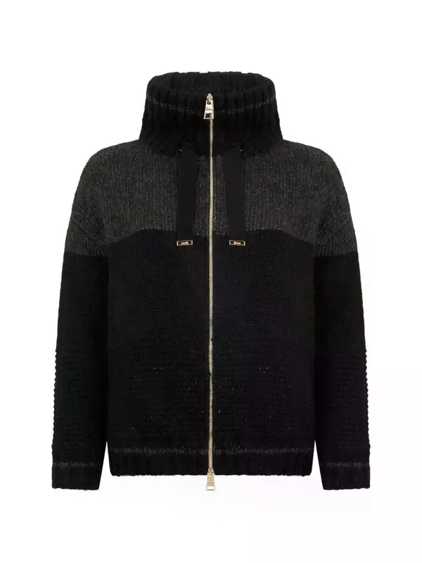 Herno Sequin-embellished Funnel-neck Cardigan