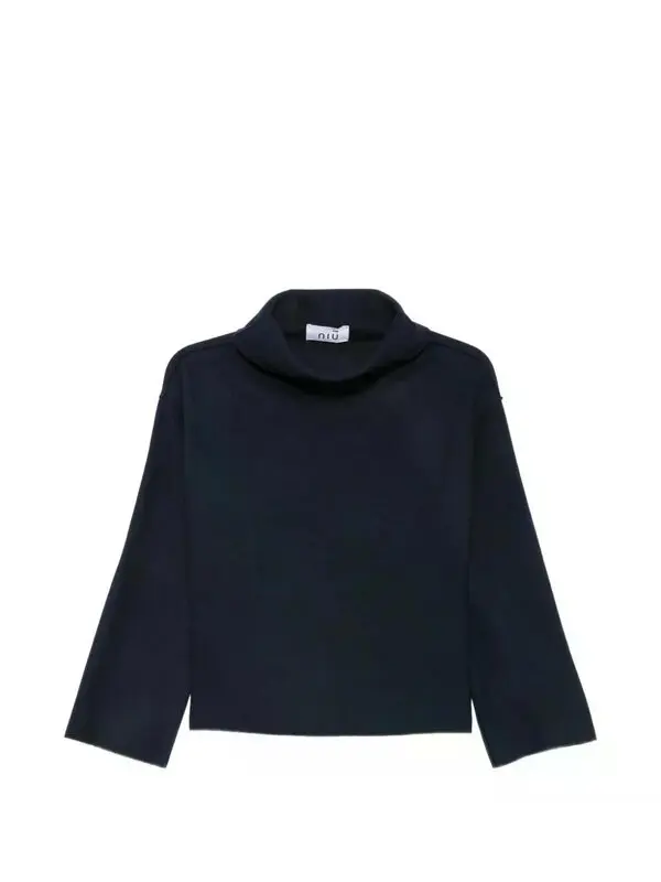NIU High-neck Long-sleeve Sweater
