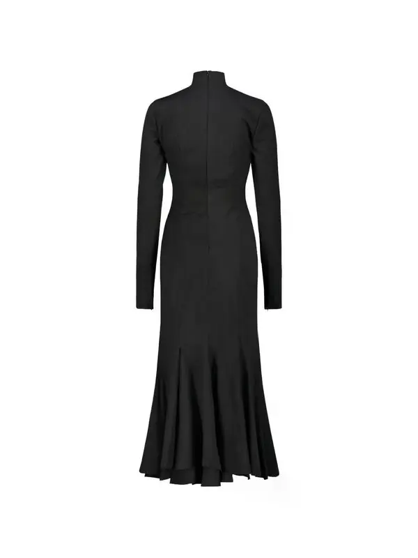 THELATEST High-neck Long-sleeve Midi Dress