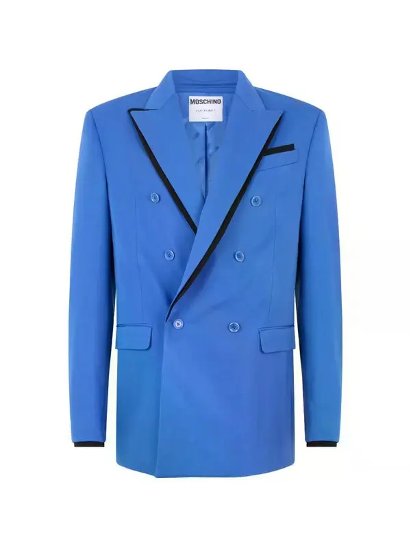 Moschino Double-breasted Contrast-trim Blazer