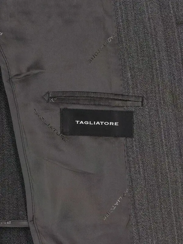 Tagliatore Vesuvius Herringbone Wool Suit