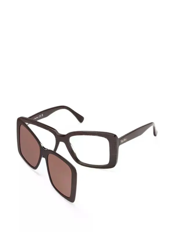 Max Mara Rectangle-frame Clip-on Glasses