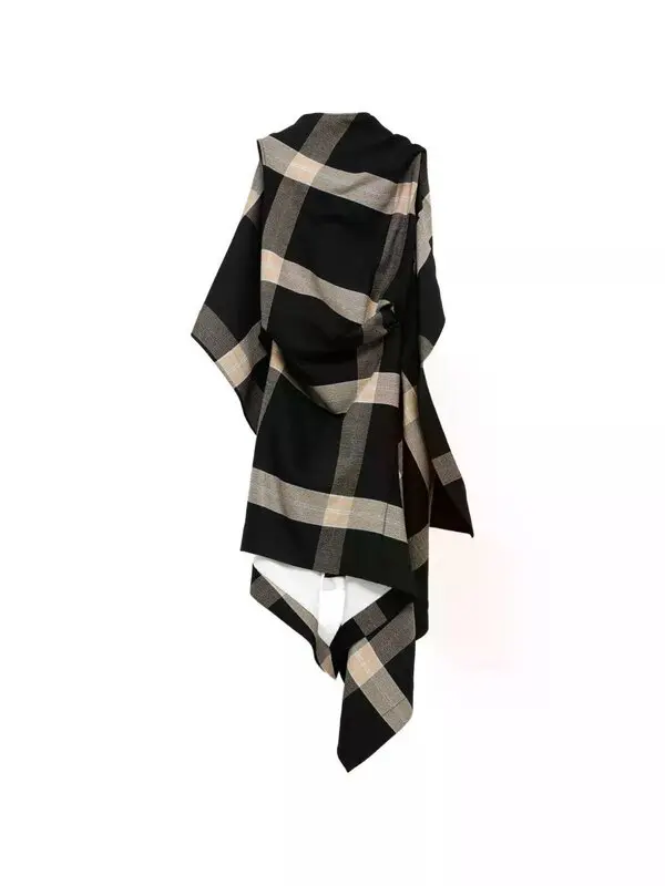 Loewe Check-pattern Draped Dress