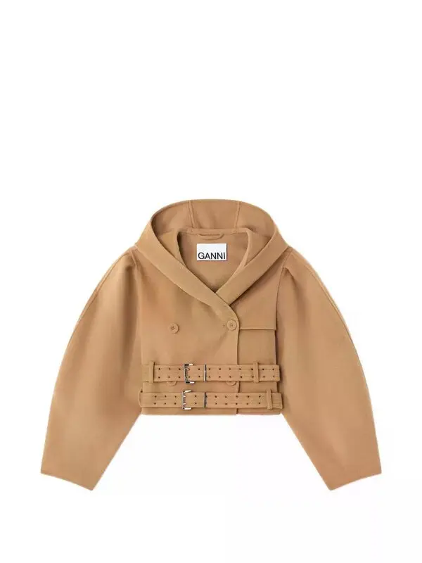 GANNI Jacket In Double-faced Wool