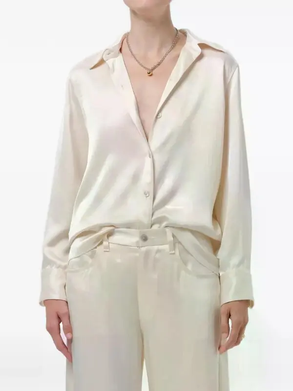 Citizens Of Humanity Tullah Hammered-satin Shirt
