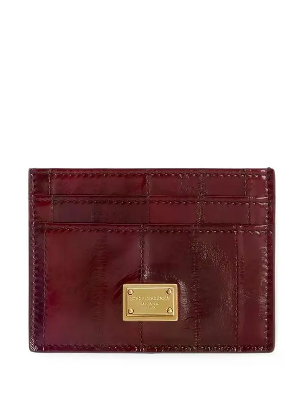 Dolce & Gabbana Eel Card Holder - Red