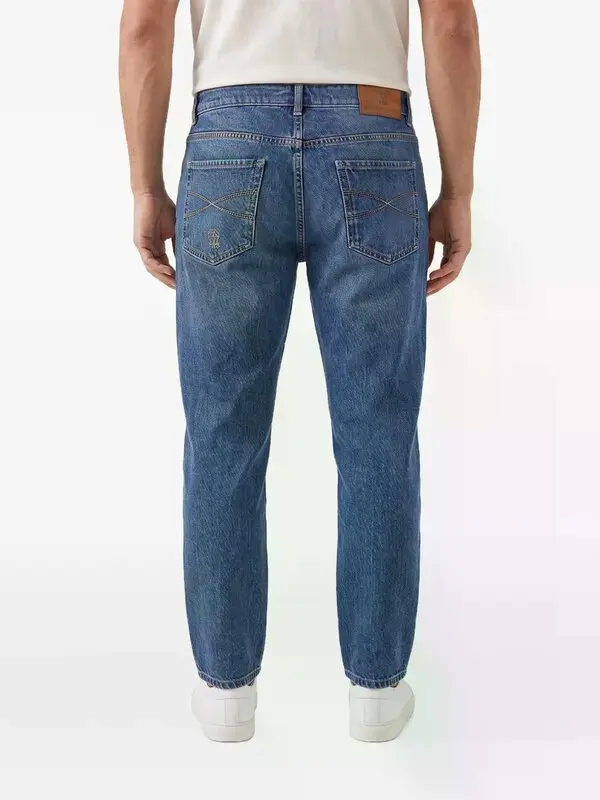 Brunello Cucinelli Logo-patch Straight-leg Jeans
