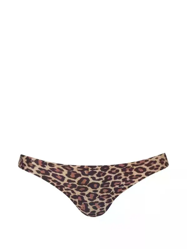 Juan De Dios Guava Jaguar-print Bikini Bottoms