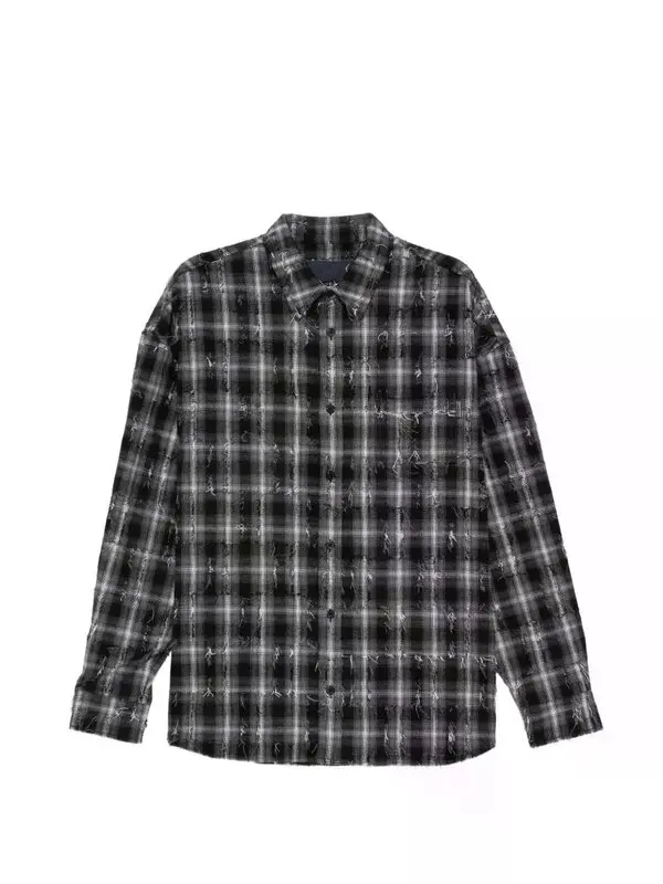 JUUN.J Distressed Check Shirt