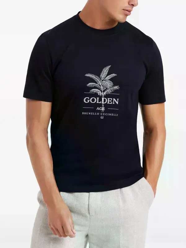 Brunello Cucinelli Graphic-print Cotton T-shirt