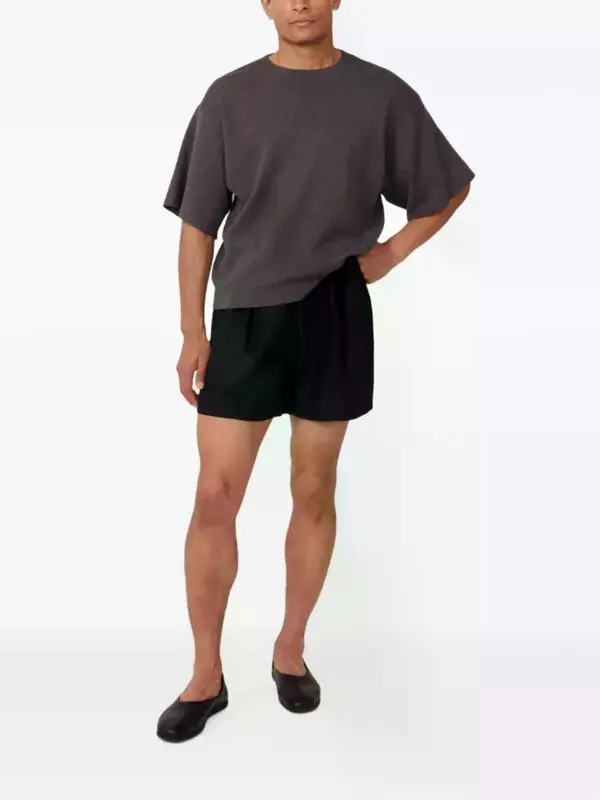 STOFFA Drawstring Pleated Shorts