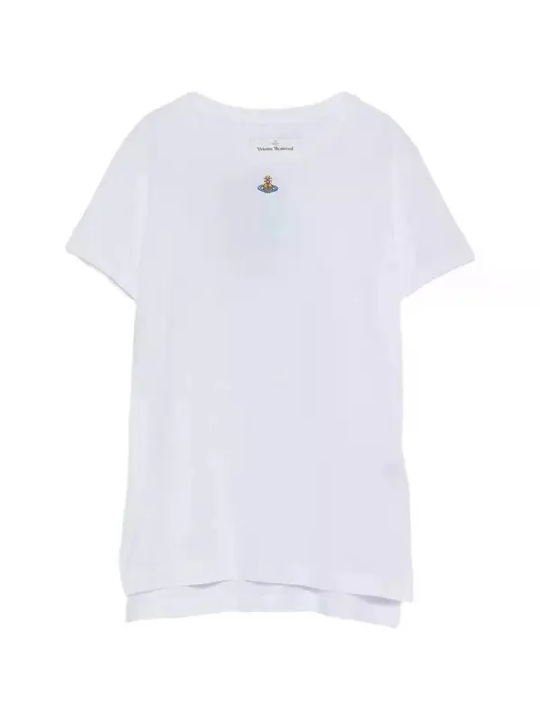 VIVIENNE WESTWOOD Orb-embroidered Peru T-shirt - White