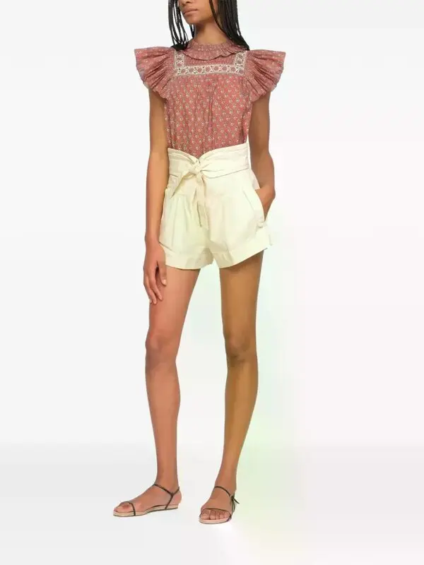 Sea Suri Belted Canvas Shorts
